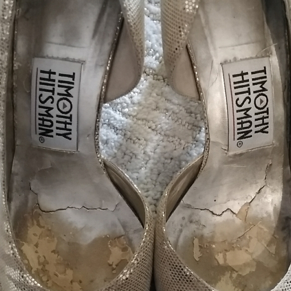 Thomas Hitman | Shoes | Vintage Timothy Hitsmsn Gold Shoes With Clear ...